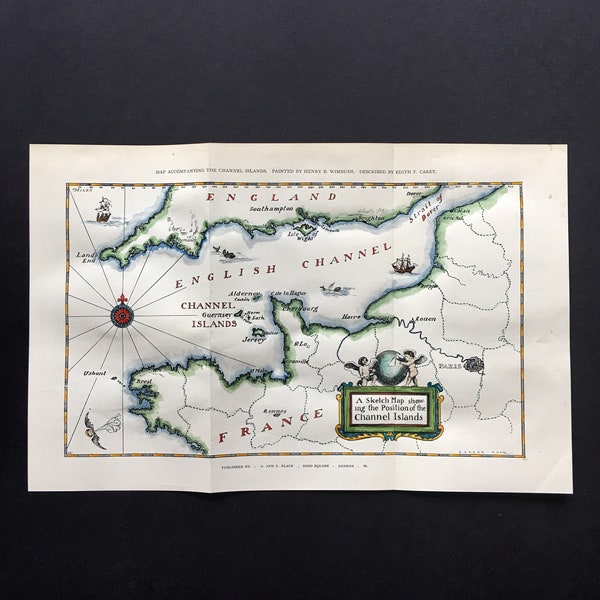 Rare Vintage Map of the United Kingdom - Etsy