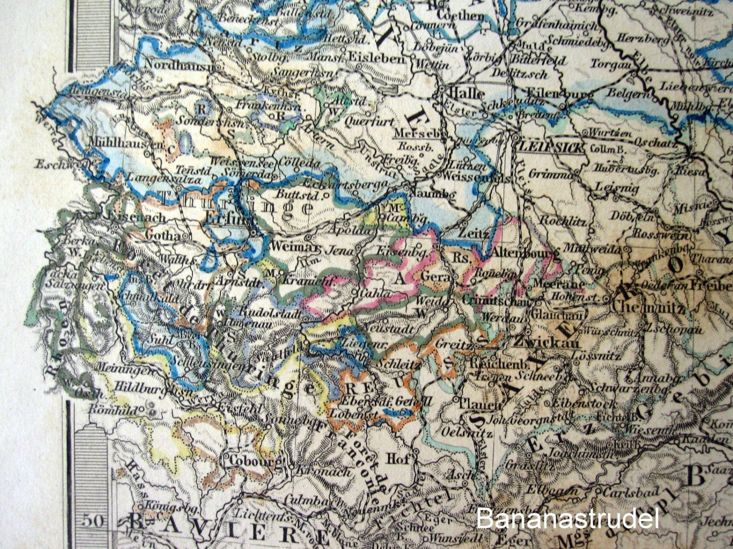 Antique Map of Northeastern Germany - Berlin - Brandenburg - Pomerania ...
