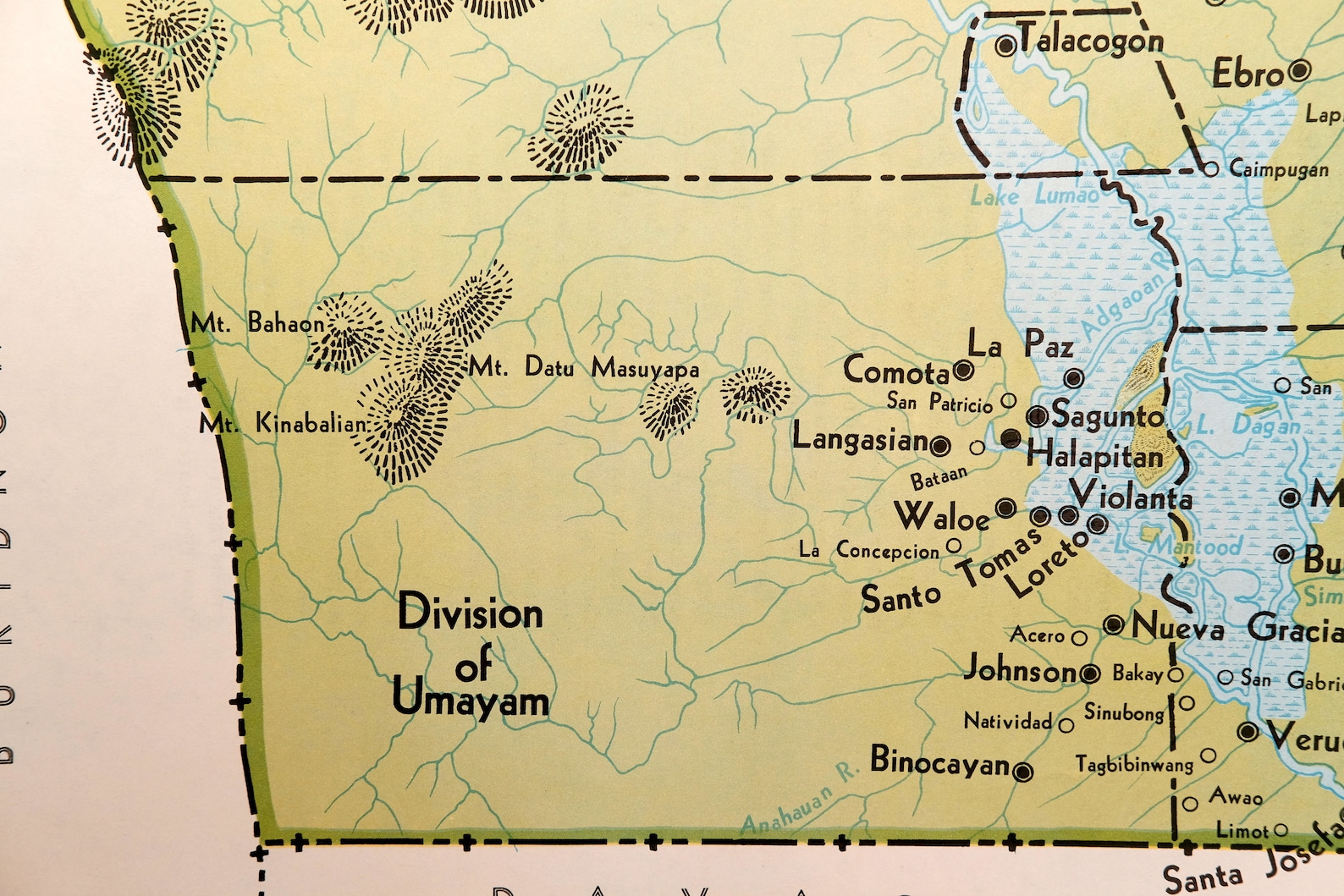 Agusan, Philippines - RARE Large Vintage 1959 Map - Butuan City - Wawa ...