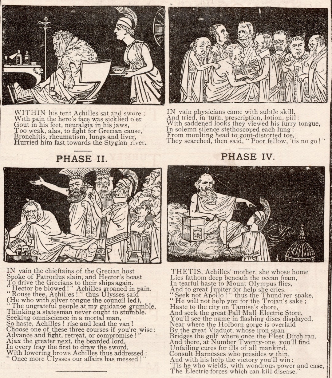 Victorian-era Quackery Antique Advertisement for the Pall Mall Electric ...