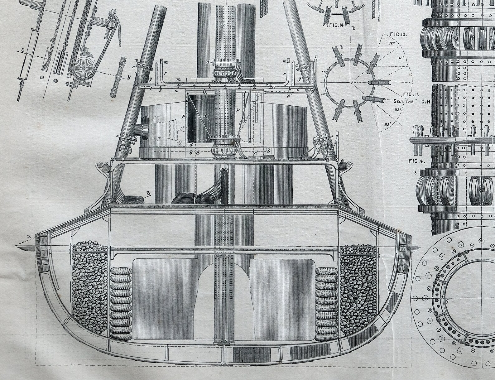 1872 Large Antique Print of Turret Ships Print No. 2 - Etsy