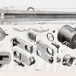 Antique Print of Prussian Breech-loading Rifles - Vintage Engineering ...