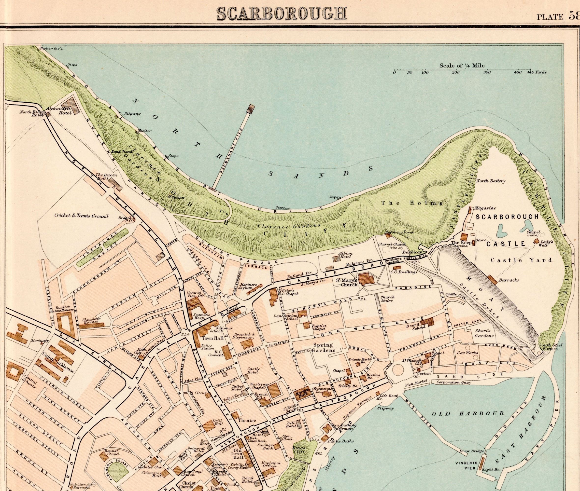 Scarborough England Map North Yorkshire Moors & Scarborough Coast, UK
