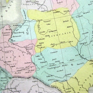 Antique Map of Feudal Europe in 1328 - Published 1873 - Etsy