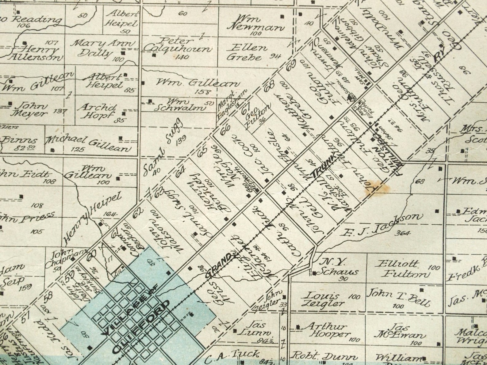 1906 Rare Large Vintage Map of Minto Township Wellington | Etsy