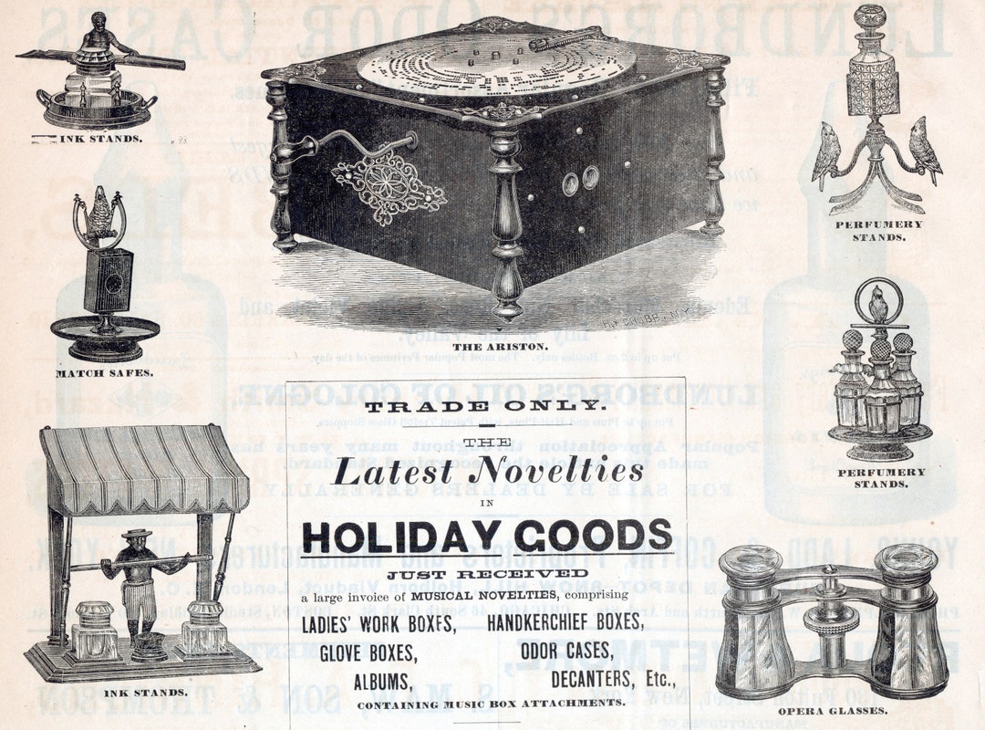 Rare Antique Advertisement for Victorian-era Novelties - Published 1883 ...