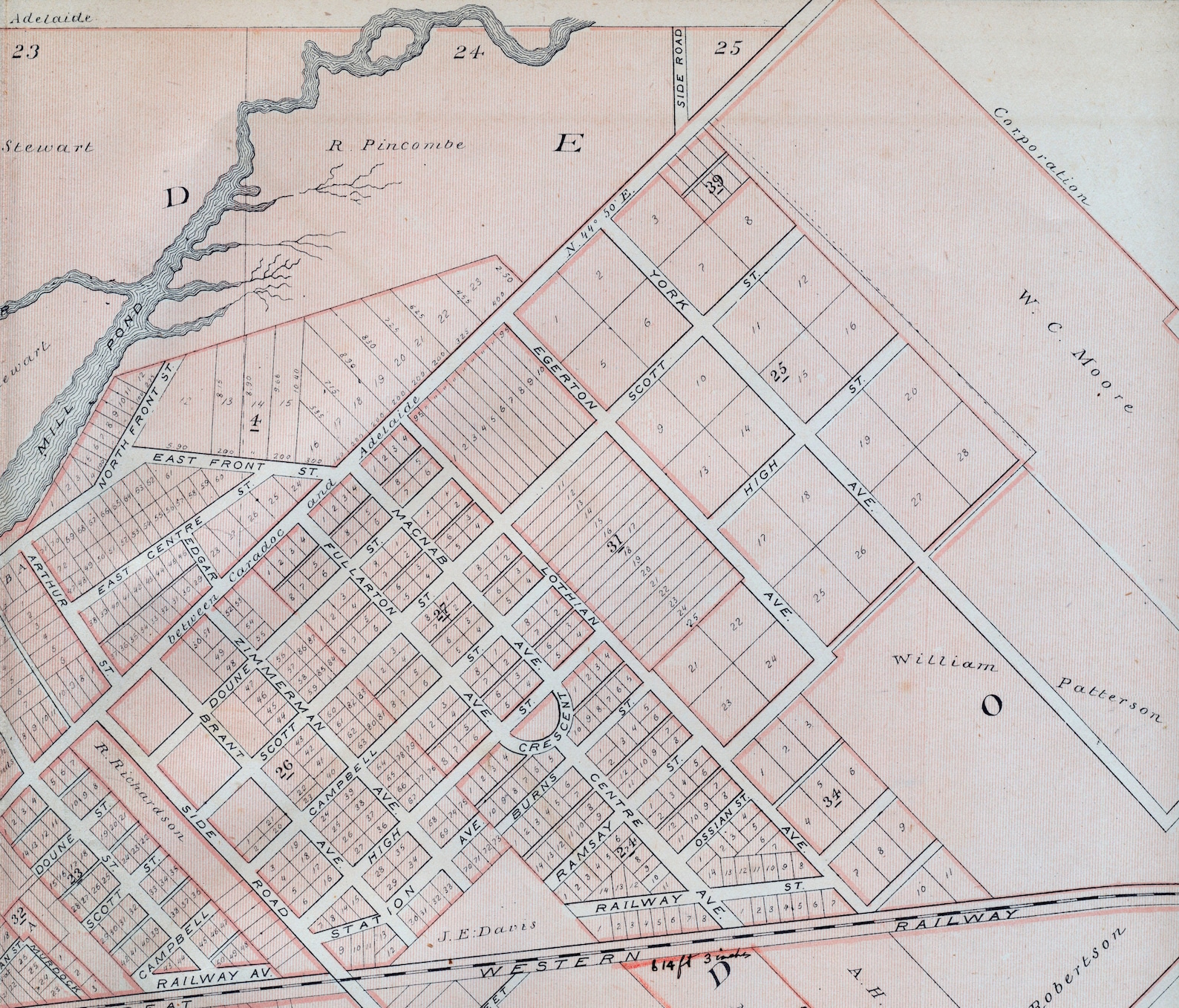 1878 Large Rare Vintage Map of Strathroy Middlesex County | Etsy