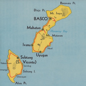 Batanes, Philippines - RARE Large Vintage 1959 Map - Basco - Itbayat - Etsy