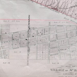 1878 Large Antique Map of Mcgillivray - Clandeboye - Mount Brydges ...