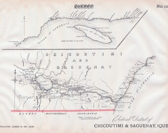 Map of Chicoutimi - Etsy