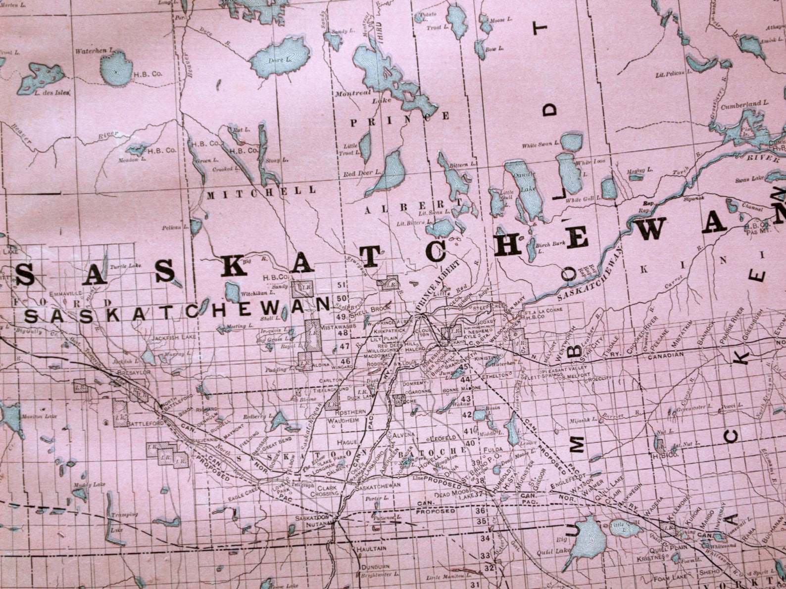 Antique Map of Alberta and Saskatchewan 1906 Rare Large Map | Etsy