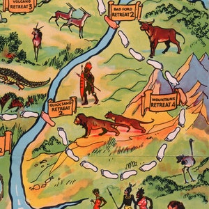 1933 Antique Tarzan Jungle Map Poster-sized Game Map - Etsy