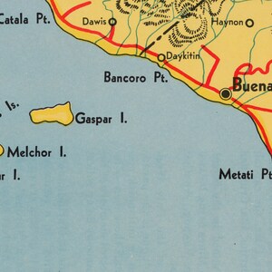 Marinduque, Philippines - RARE Large Vintage 1959 Map - Boac - Mogpog ...