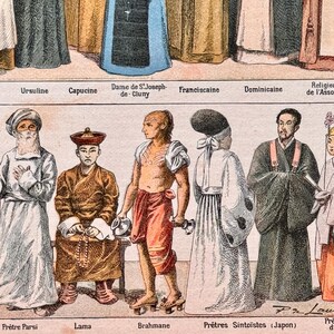 1898-1904 Antique French Chromolithograph of Religious Costumes - Etsy