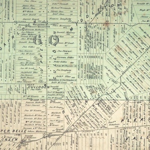 1880 Antique Map of Prince Edward Island - Lots 60 and 62 - Queens ...