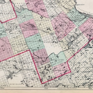 1875 Antique Map of the County of Renfrew, Ontario, Canada - Renfrew ...