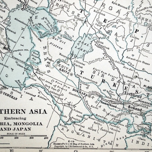 Northern Map of Japan - Etsy