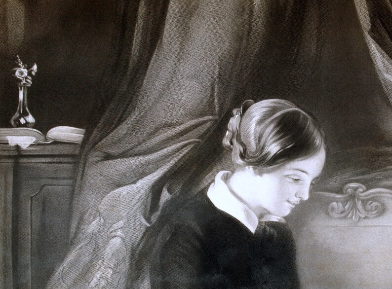 1856 Rare Poster-sized Victorian Engraving. Pray God Bless - Etsy