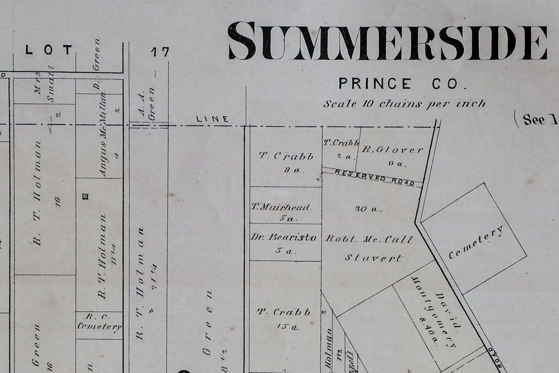 1880 Rare Antique Map of Summerside PEI first to Third - Etsy