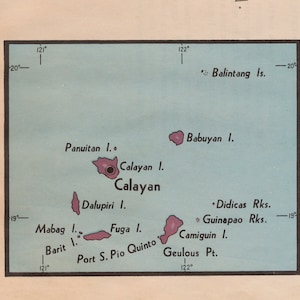 Cagayan, Philippines - RARE Large Vintage 1959 Map - Tuguegarao ...