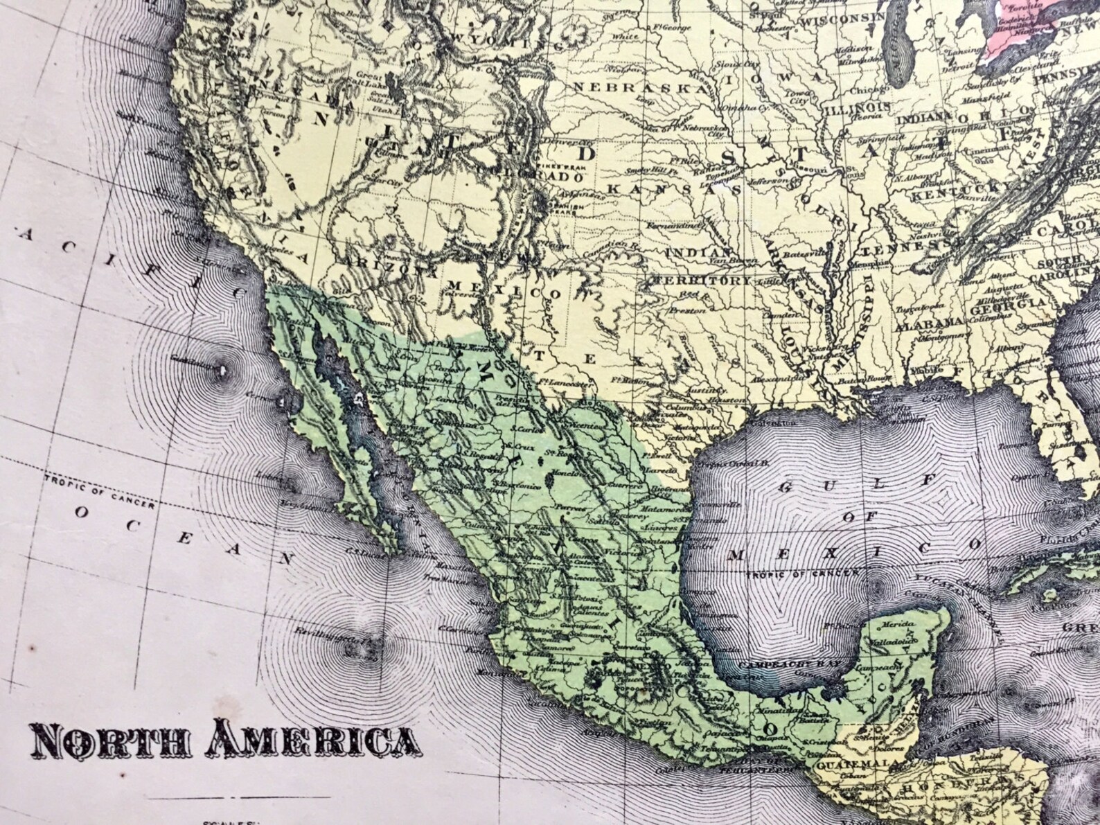 1880 Antique Map of North America North America Antique Map - Etsy