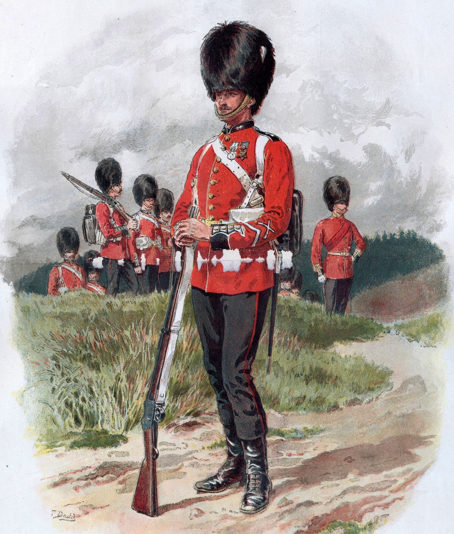 1889 Large Antique Print of Third Battalion Grenadier Guards - Militiary Uniforms - Etsy New Zealand