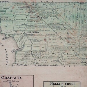 Antique Map of Prince Edward Island - Lot 27 - Crapaud - Kelly's Cross ...