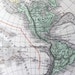 1884 Antique Map of the World in Hemispheres - Antique Hemisphere Map ...