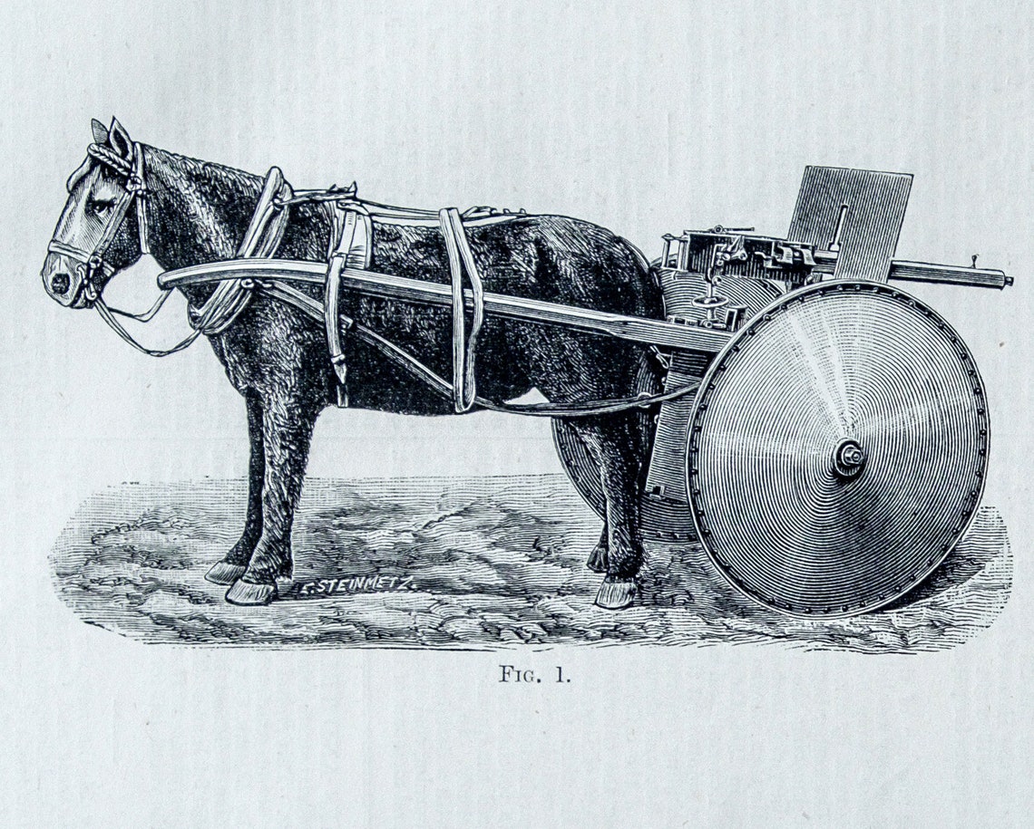 1887 Antique Engineering Drawing of the Maxim Automatic Machine Gun ...