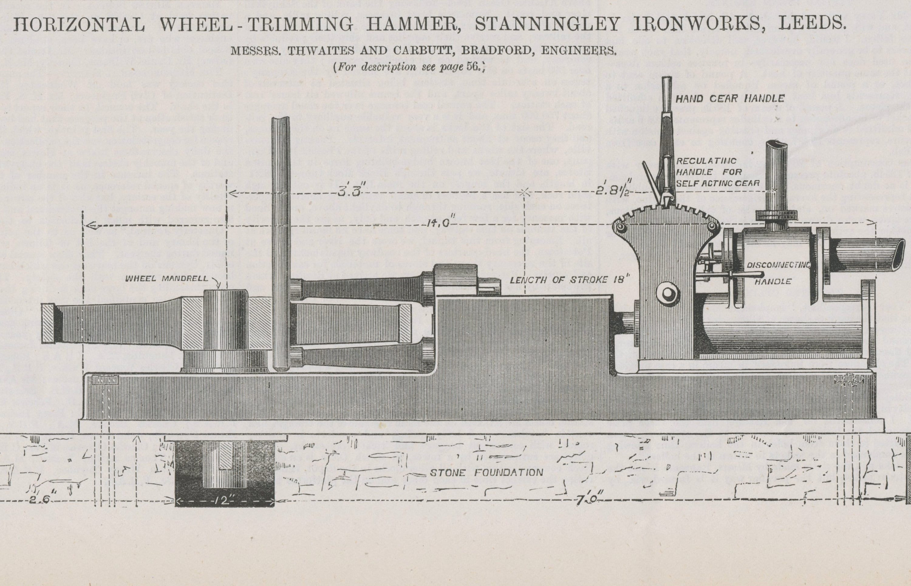 1877 Large Antique Print of a Patent Compound Corliss Engine ...