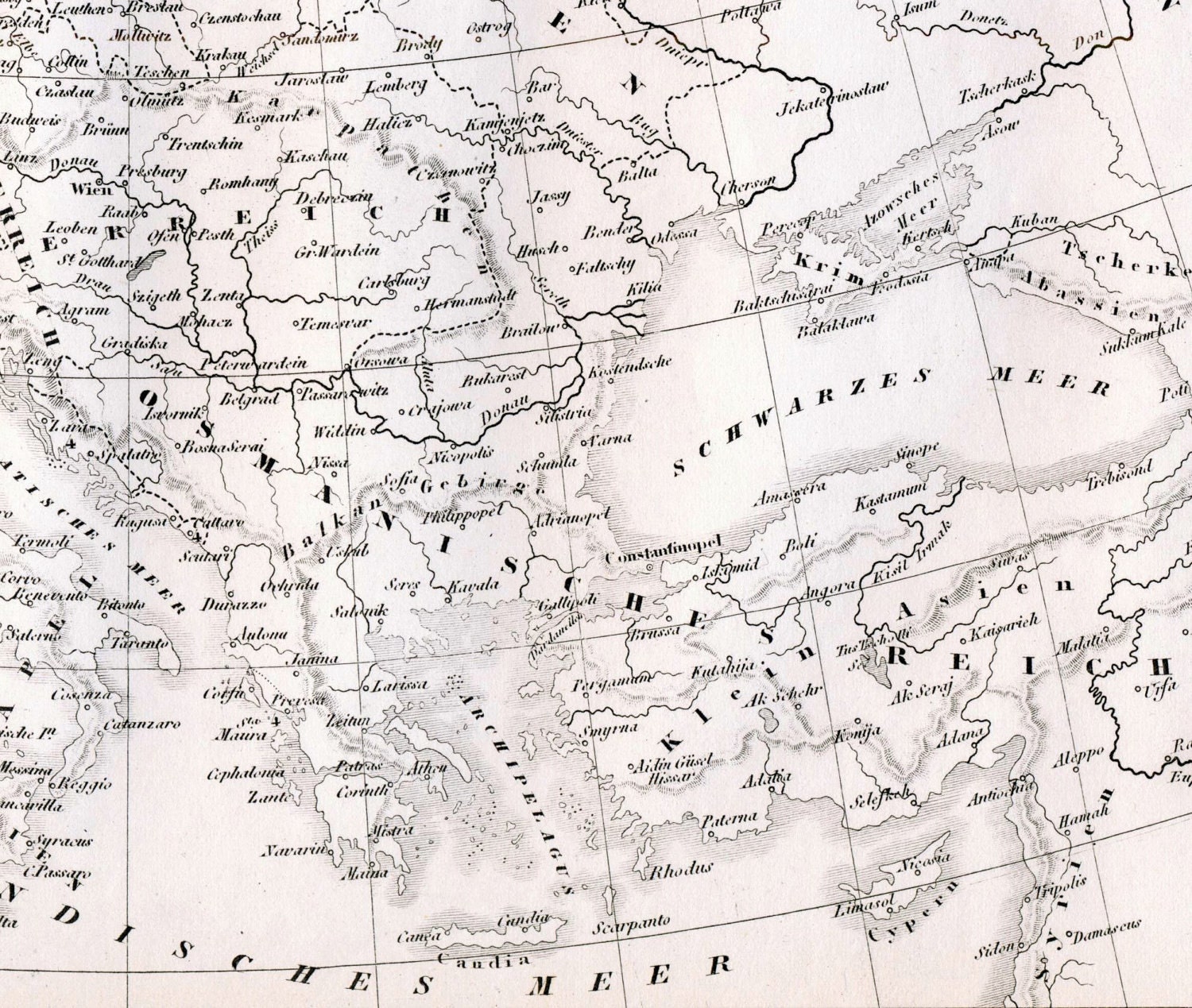 1860 German Vintage Map of Europe before the French Revolution | Etsy