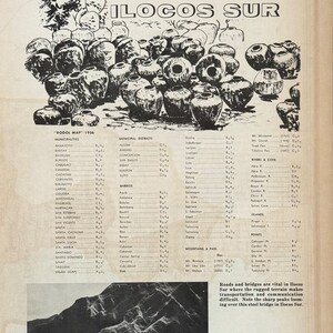 1959 Large Rare Vintage Map of Ilocos Sur, the Philippines - Vigan ...