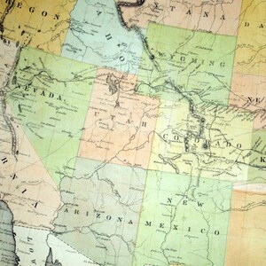 1880 Antique Map of the United States of America - Large Double-page ...