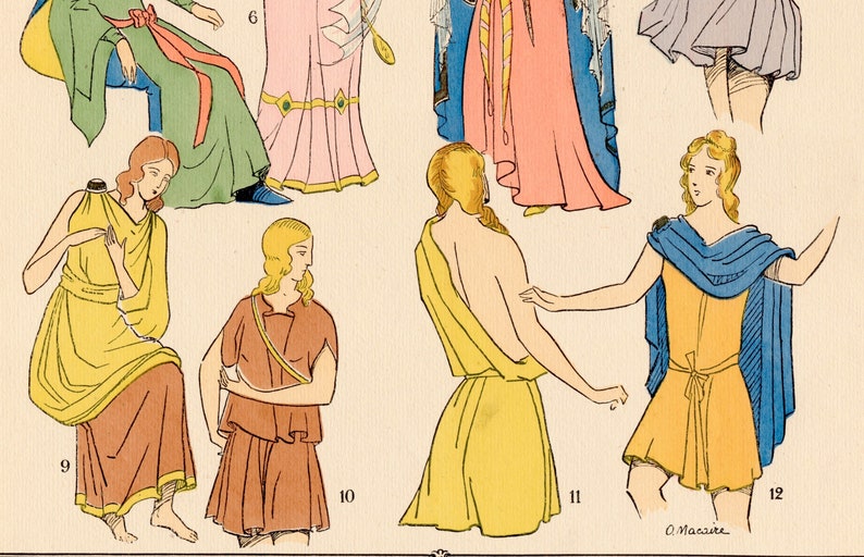 Vintage French Art Deco Pochoir Print on Women's Fashions - the Gauls ...