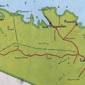 Camarines Norte, Philippines RARE Large Vintage 1959 Map Daet Jose ...