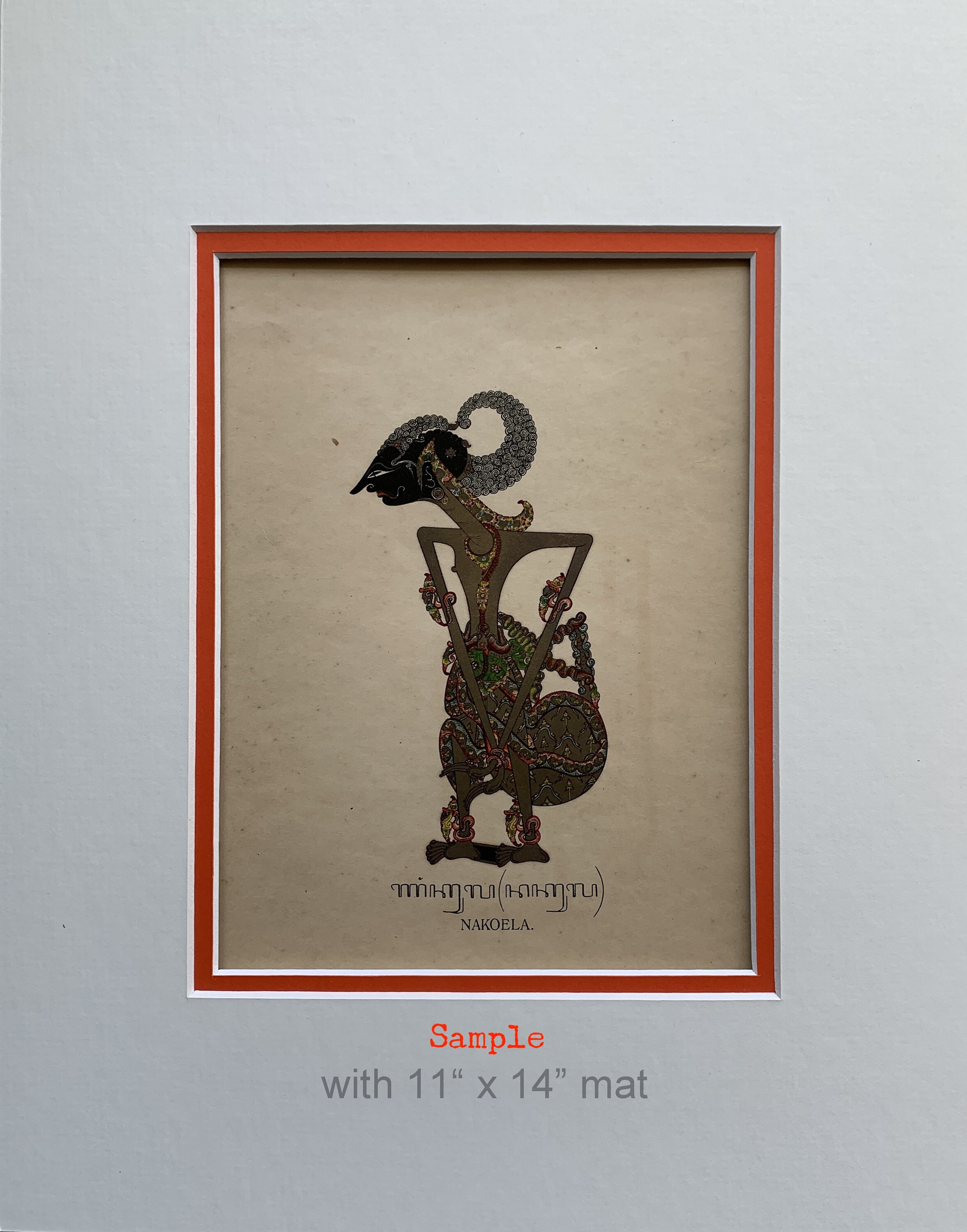Javanese Dancer - Wayang Figure - Drestadyoemna - Antique 1919 ...