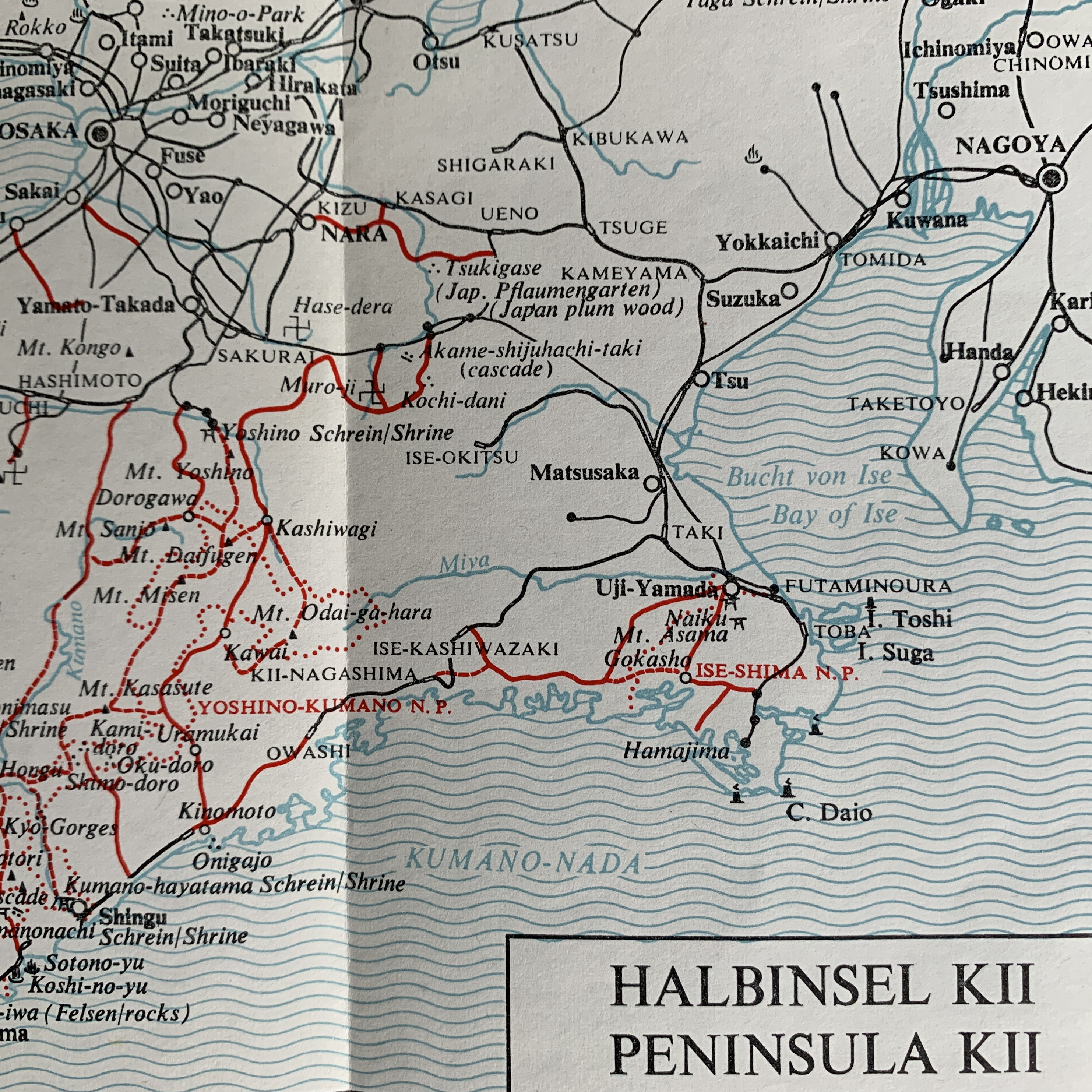 1965 Vintage Map of the Kii Peninsula Japan - Etsy Canada