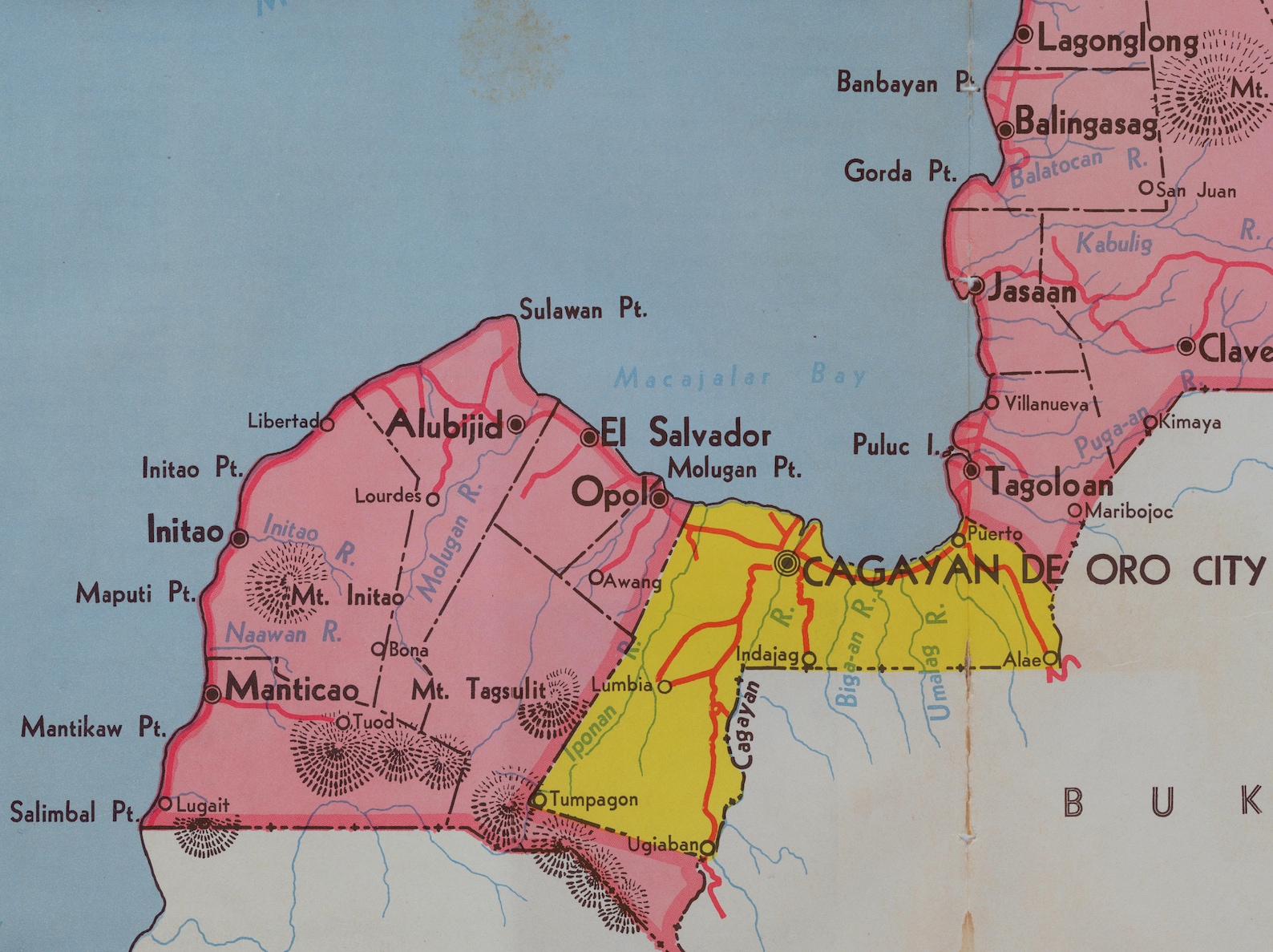 Large Vintage Map of Misamis Oriental Philippines Cagayan | Etsy