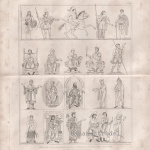 Ancient Costumes British Anglo Saxon Anglo Norman English