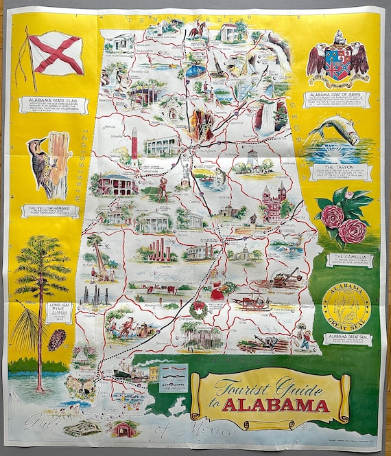Mapa De Alabama En Letra Grande