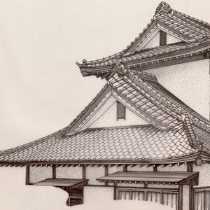 Large Japanese Architectural Print on Parchment Paper From 1977 - House ...