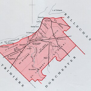 1915 Antique Map of Levis Quebec Canada Vintage Electoral - Etsy