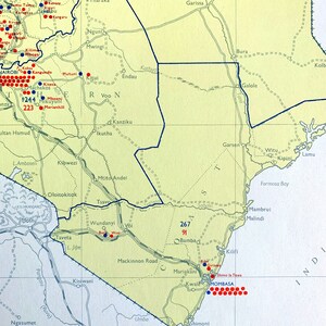 Kenya Map - Educational Facilities - RARE Large Vintage 1962 Map - Etsy