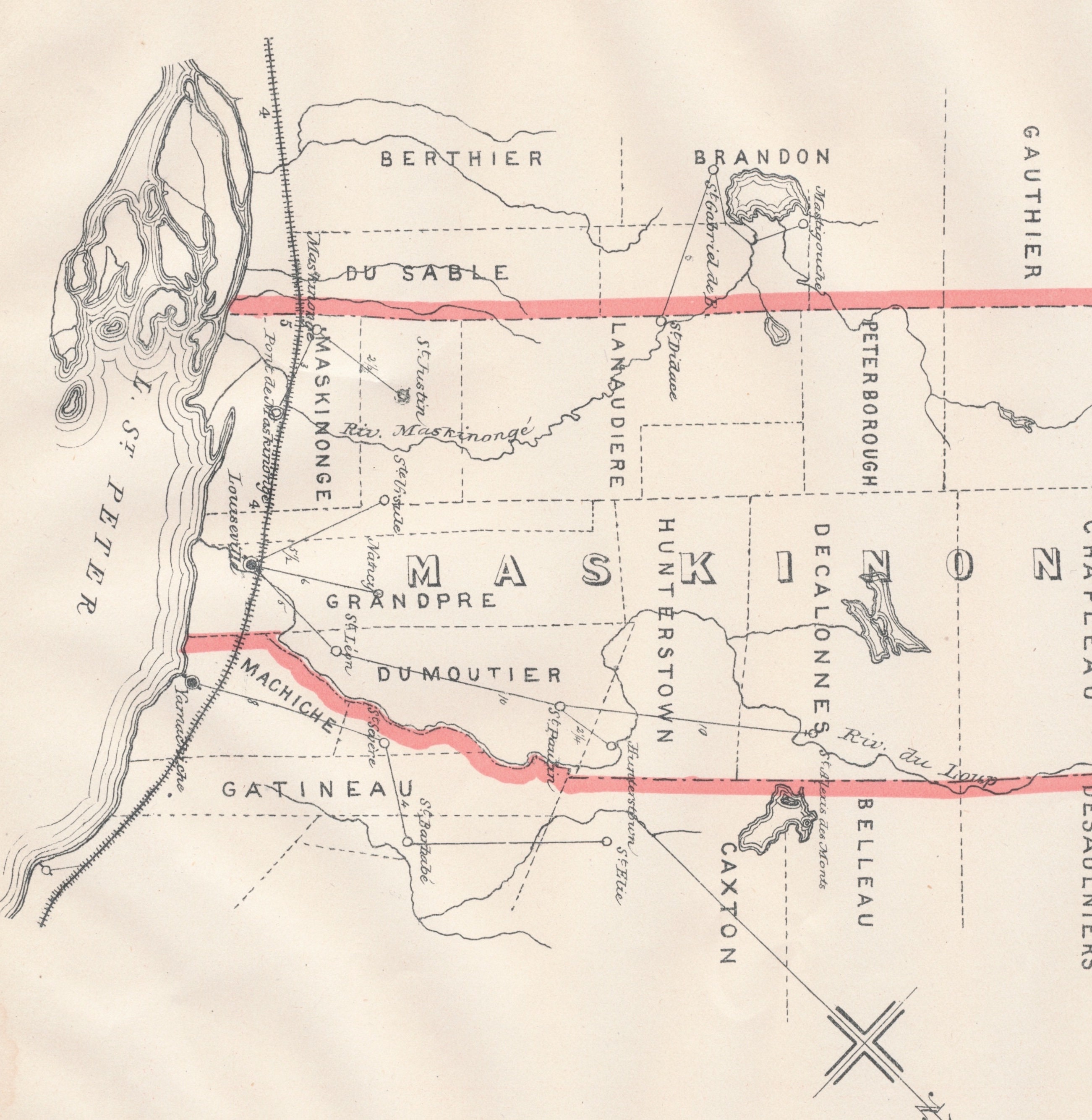 Antique Map of Maskinongé, Quebec - 1895 Electoral Map - It's Where You ...