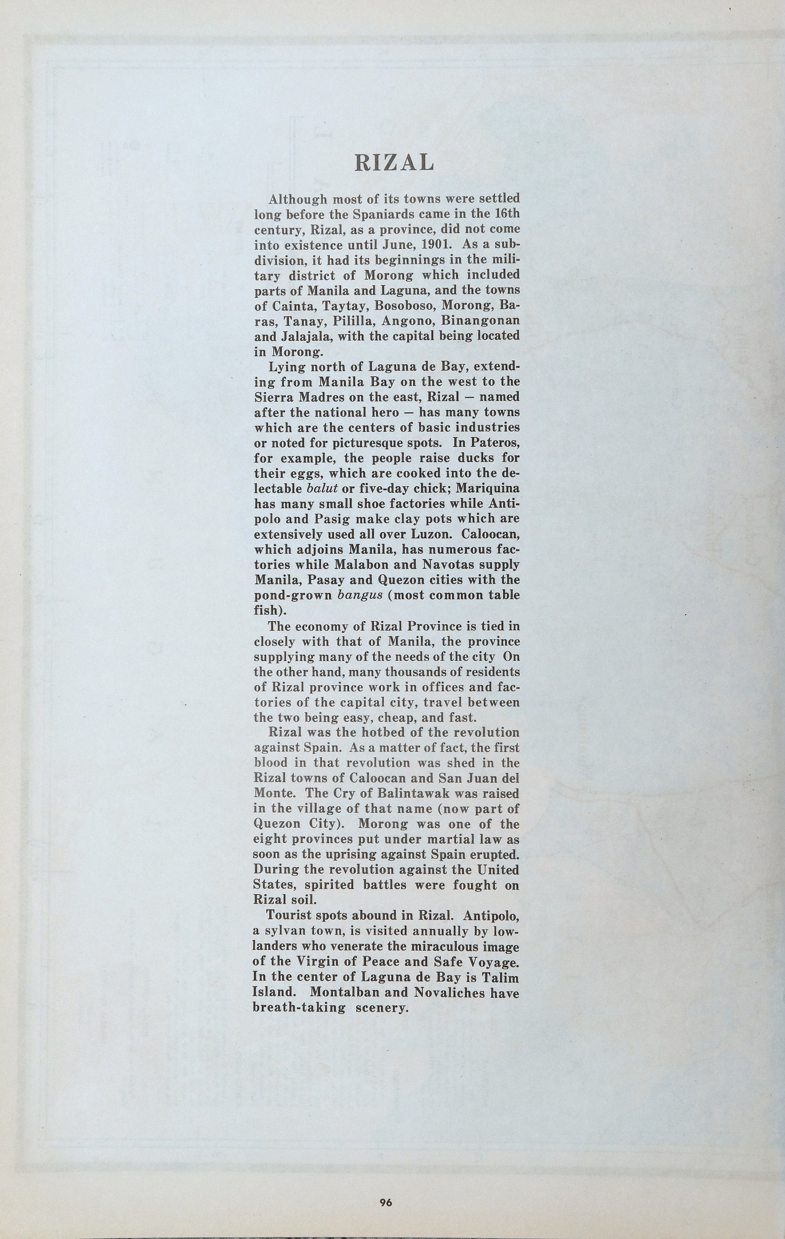 1959 Large Rare Vintage Map of Rizal the Philippines Manila | Etsy UK
