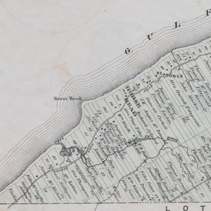 1880 Antique Handcoloured Map of Prince Edward Island Lot 1 Prince ...