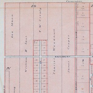 1878 Large Rare Vintage Map of Strathroy, Middlesex County, Ontario ...