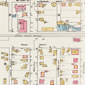 Vintage Map of Tillsonburg, Ontario - 1954 Fire Insurance Map - Sheet 3 ...