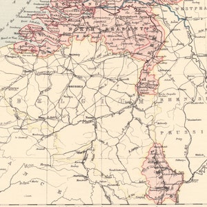 Antique Map of Holland (the Netherlands) - Published 1881 - Etsy