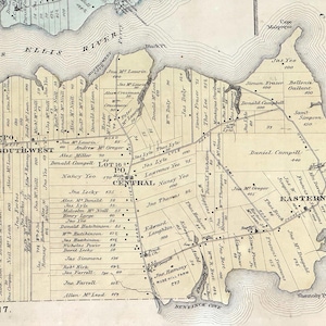 1880 Large Rare Vintage Map of Lots 14 and 16, Prince County, PEI ...